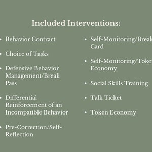 Behavior Interventions, 10 Full-length, With Supplementary Resources - Etsy