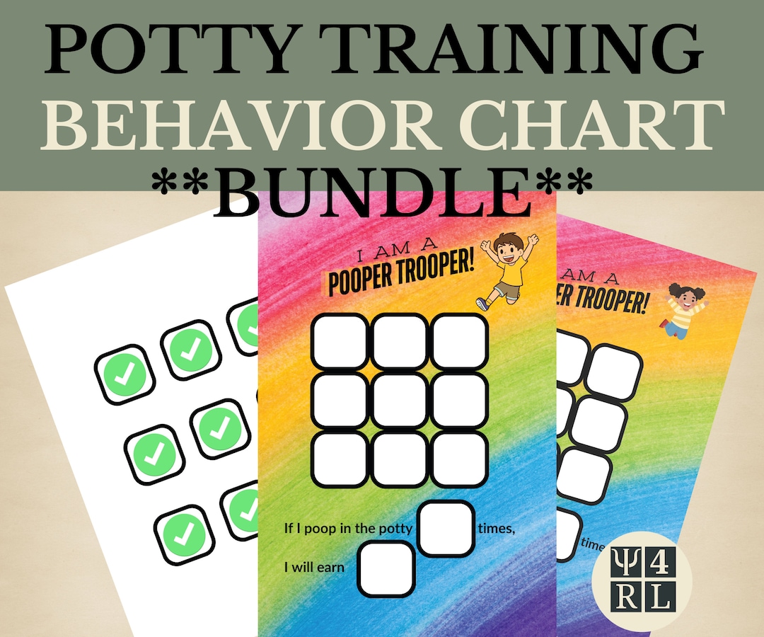 Potty Training Behavior Chart Bundle - Pooper Trooper - Etsy