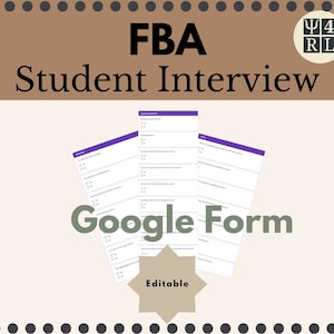 FBA Student Interview (google Form) - Etsy