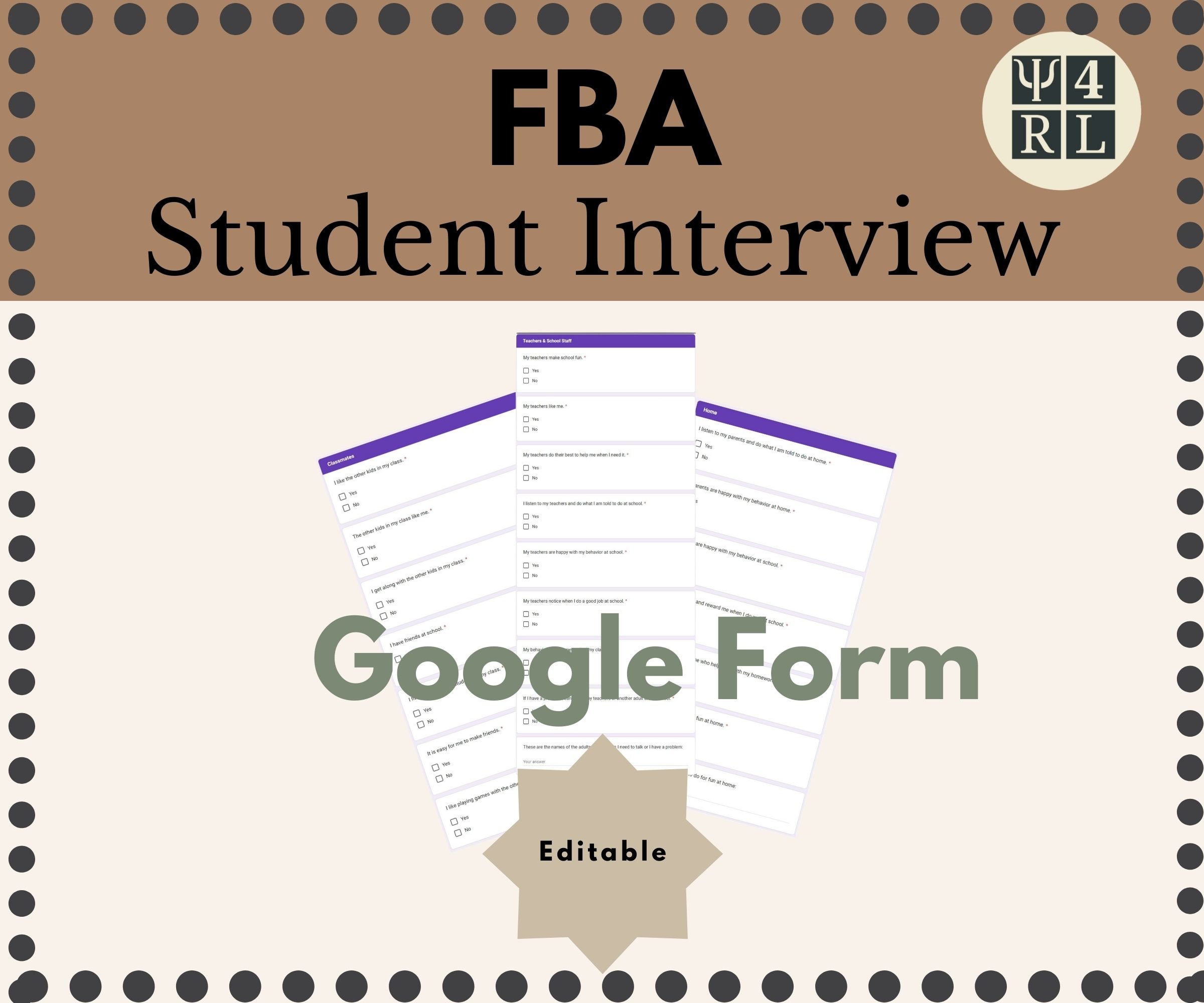 FBA Student Interview (google Form) - Etsy