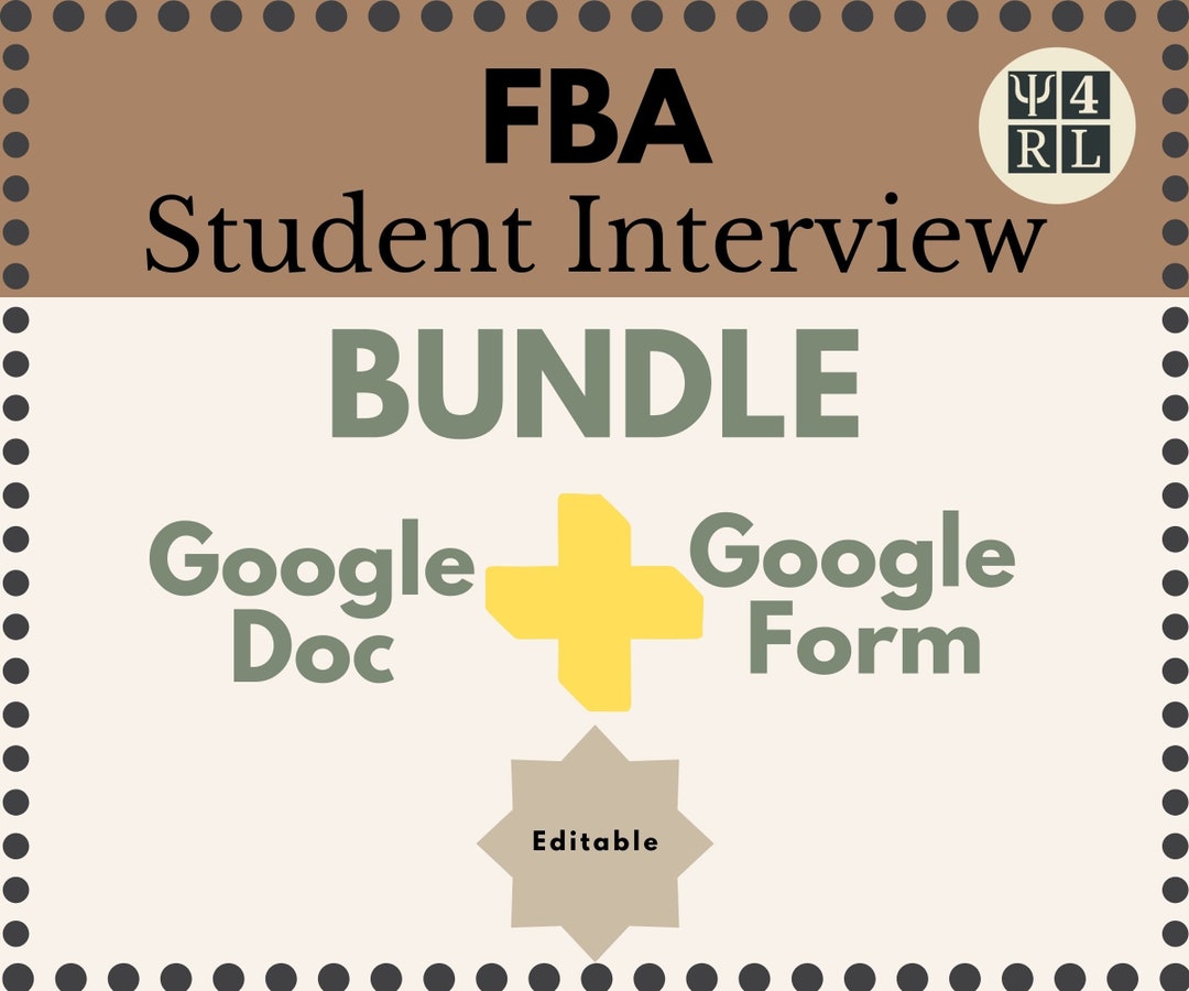 FBA Student Interview Bundle - Etsy