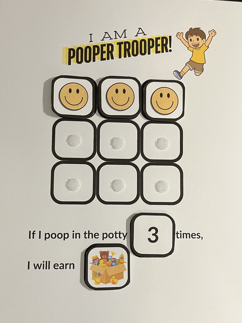 Potty Training Behavior Chart Bundle Pooper Trooper - Etsy
