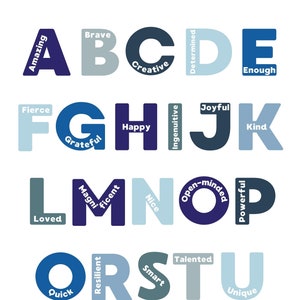 ABC Affirmations Poster Digital Download - Etsy