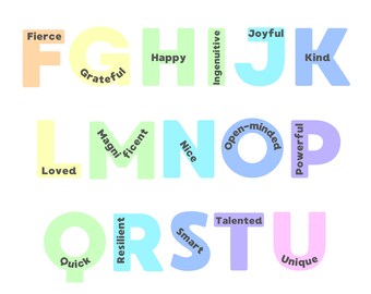 ABC Positive Affirmations Digital Download - Etsy