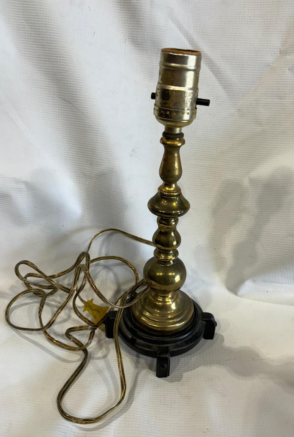 Vintage / Antique Brass Lamp Base - Etsy