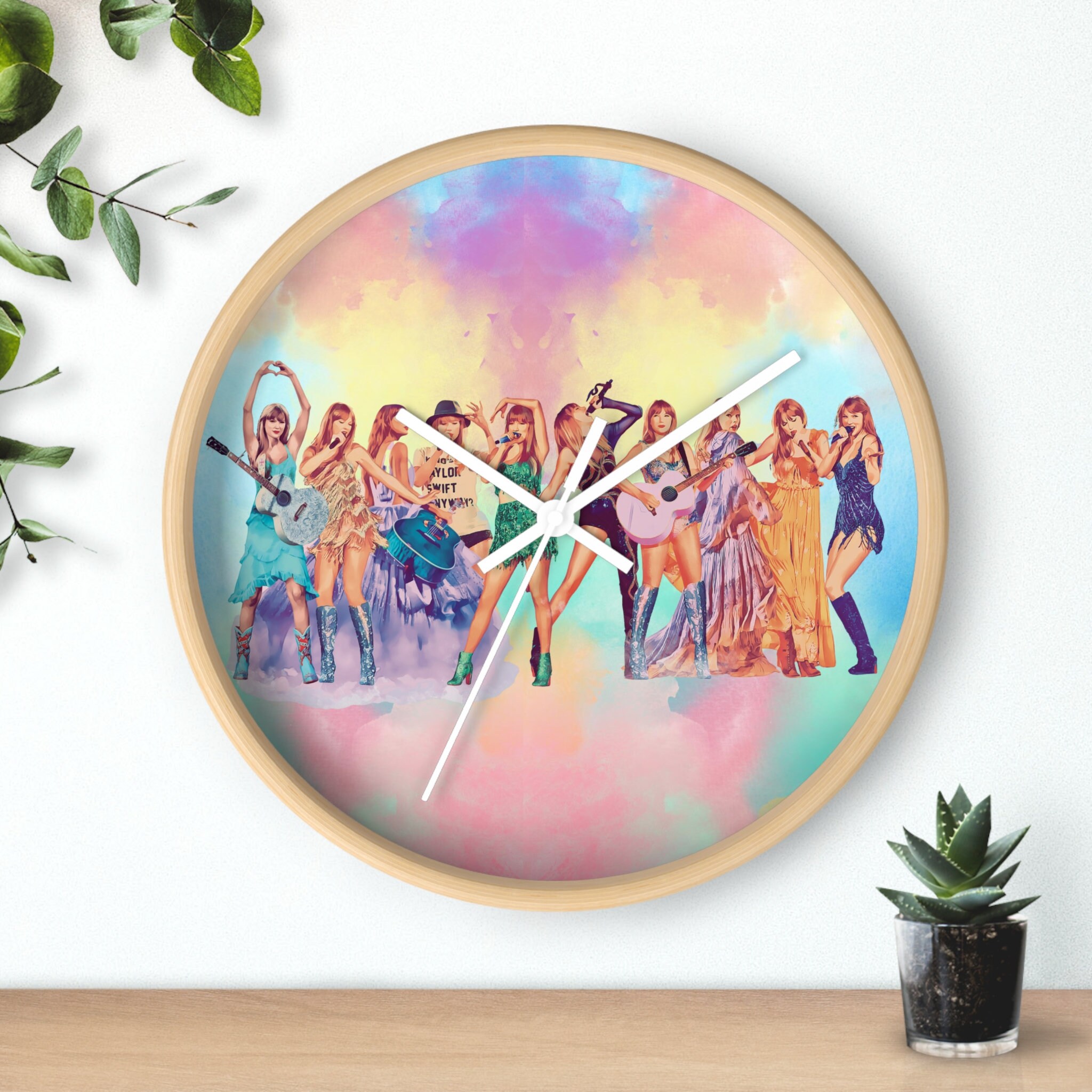 Eras Tour Taylors Version Round Shape 10x10 Wall Clock Swifties Gifts ...