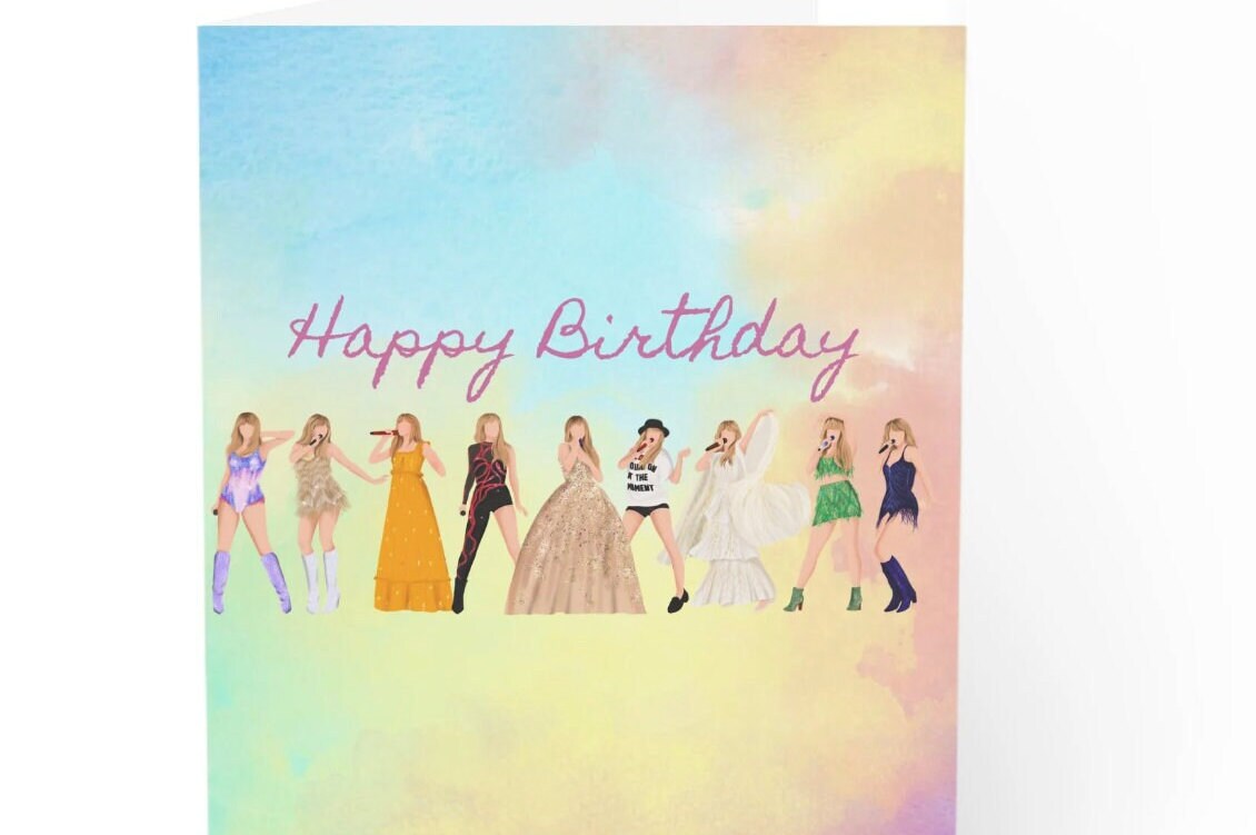 Happy Birthday Taylor Swiftie Fan Blank Personalization - Etsy
