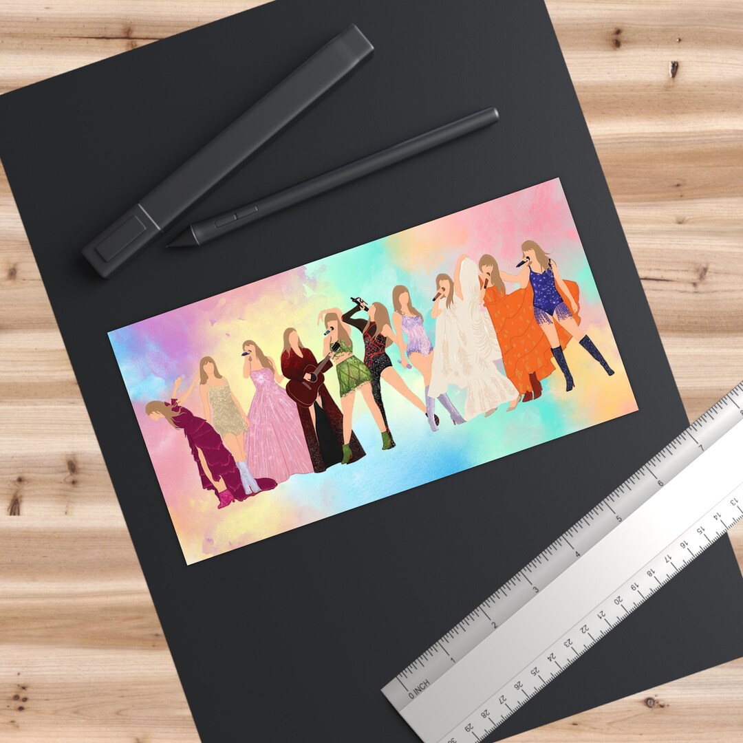 Taylor Swifties Eras Tour Vinyl Bumper Sticker 7.5 X 3.75 Waterproof ...