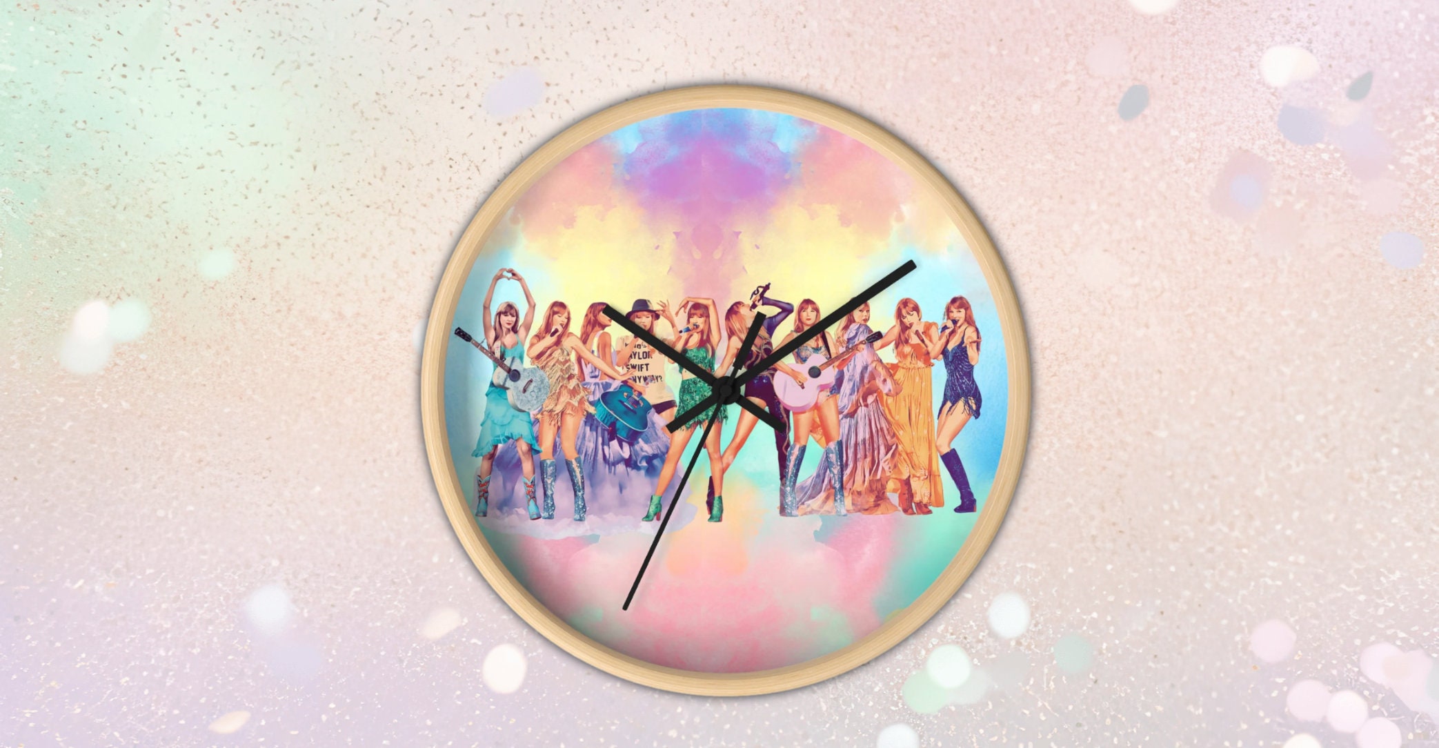 Eras Tour Taylors Version Round Shape 10x10 Wall Clock Swifties Gifts ...