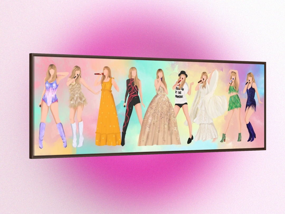 Eras Tour Horizontal 60 X 20 Gallery Wrapped Canvas Framed Concert ...