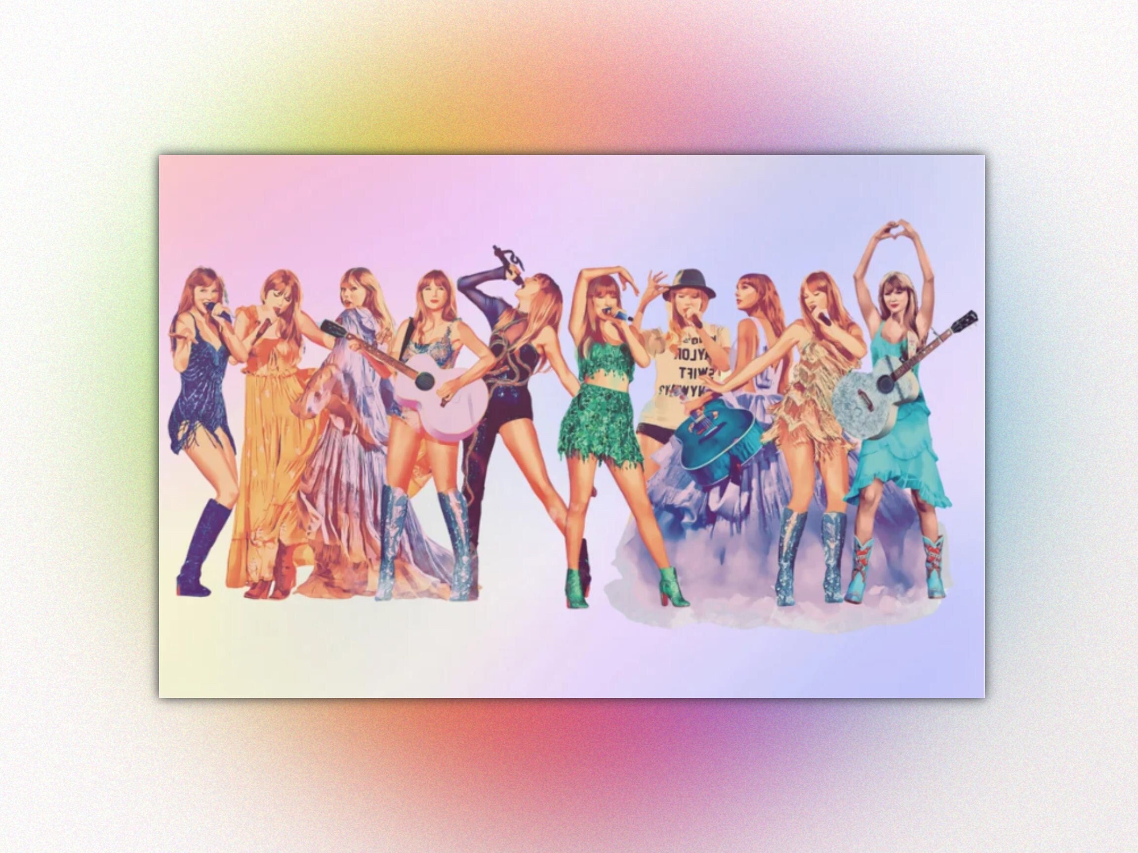 Taylor Swifties Pastel Pink and Purple Horizontal 36x24 Eras Tour ...