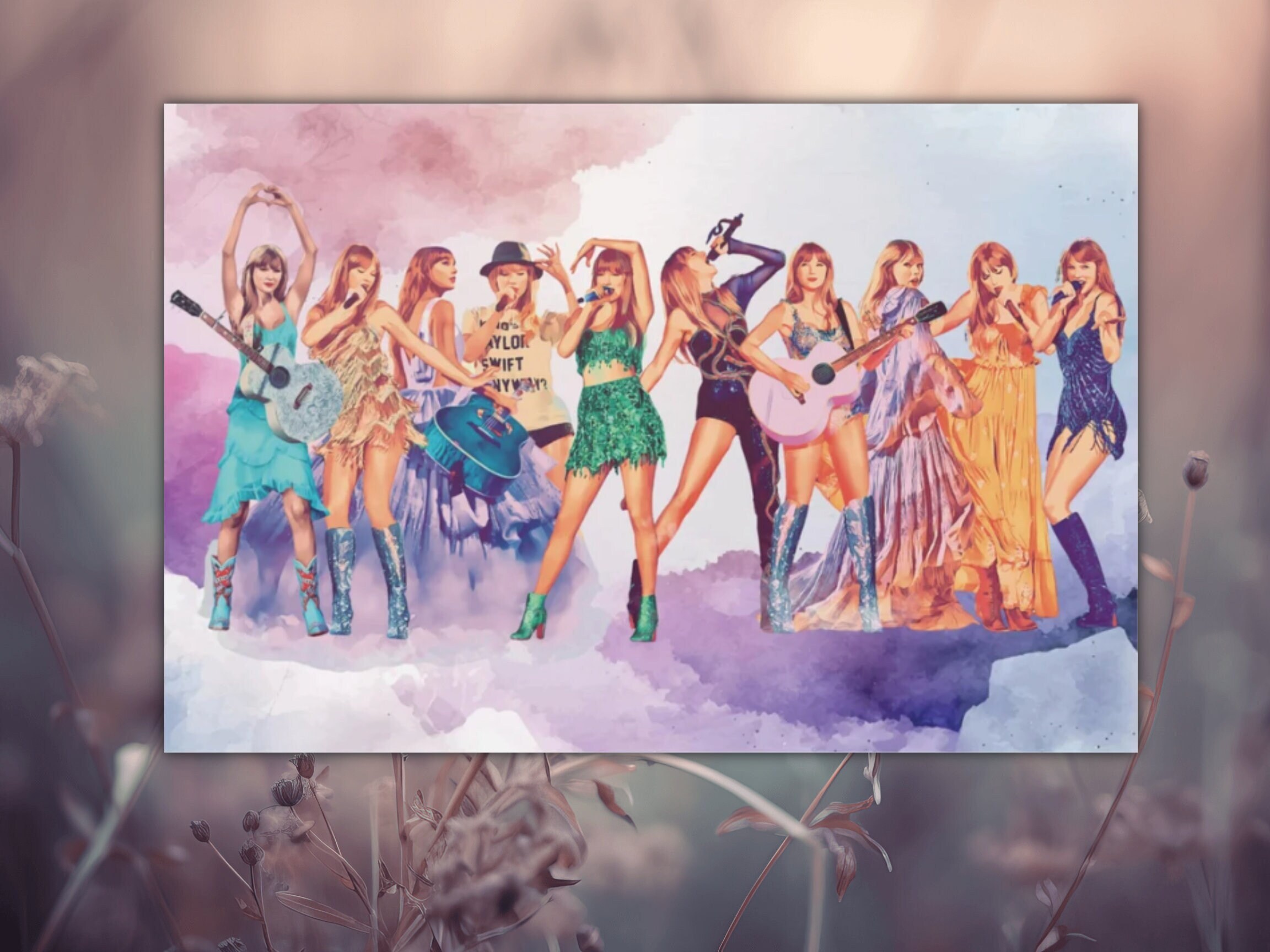 Taylor Swifties Horizontal Concert 36x24 Poster Satin Finish Eras Tour ...