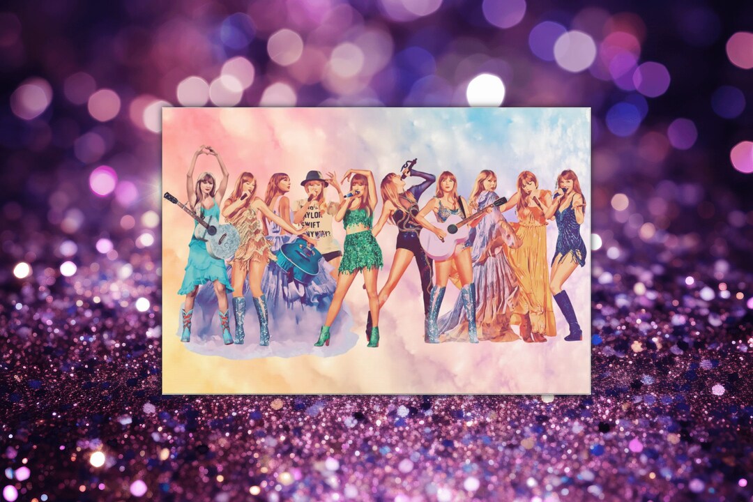 Taylor Swifties Eras Tour Delicate Pastel Watercolor Background Canvas ...