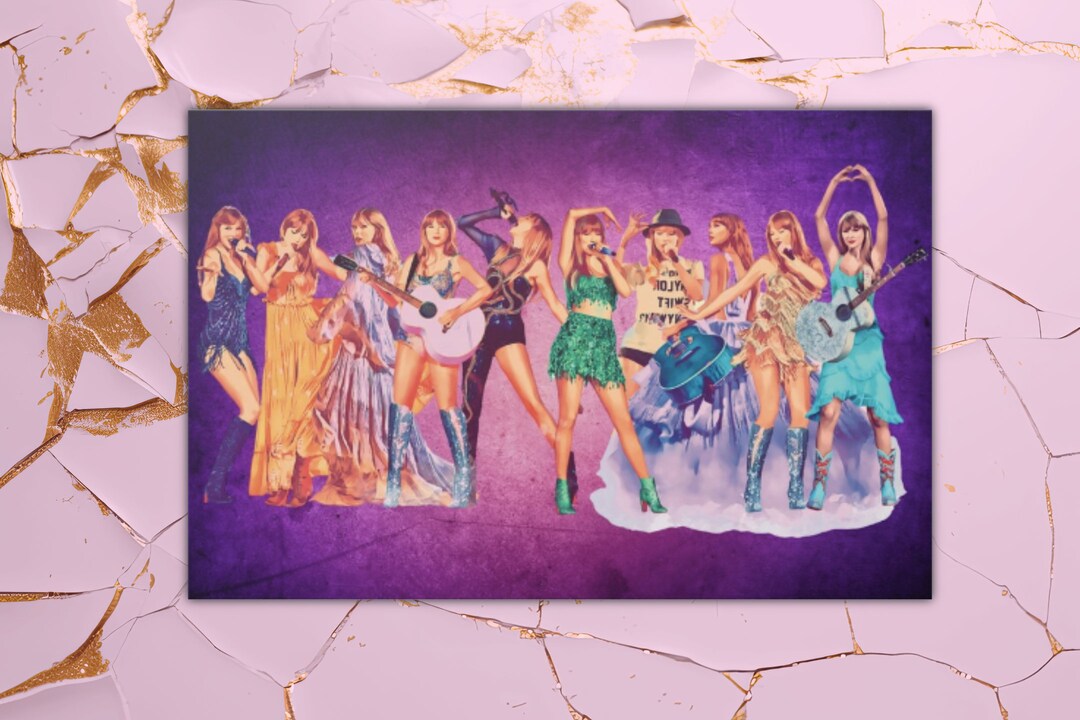 Taylor Swifties Eras Tour 36 X 24 Inch Concert Poster Satin Finish Low ...