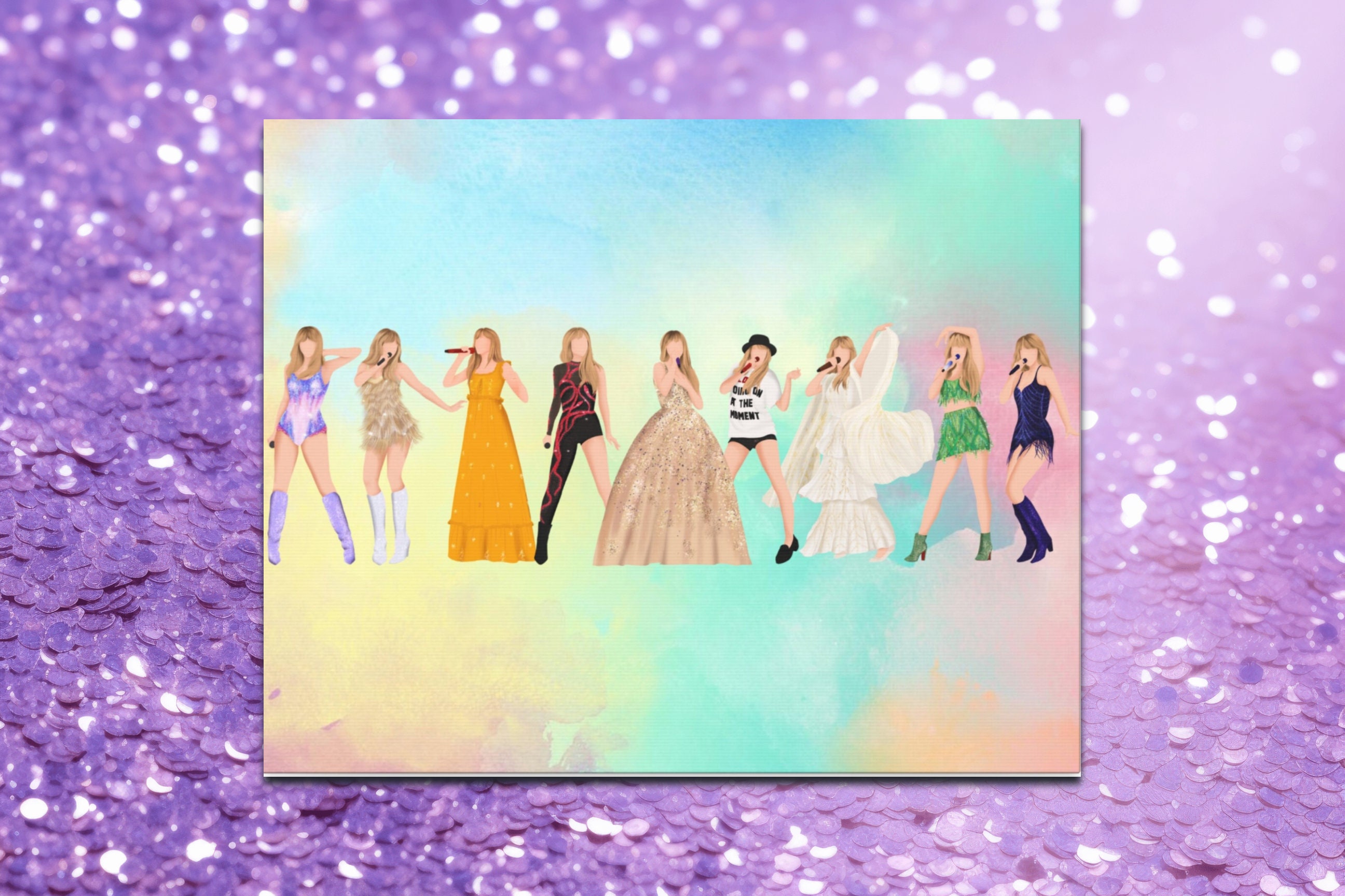 Taylor's Eras Tour Fan-made 20x16 NEW SIZE Swift's Music Eras Canvas ...