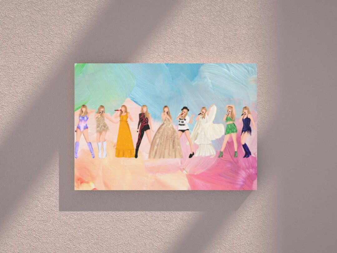 Taylor Swifties Eras Tour Fashion Icons 16 X 12 Canvas Tapestry Wall ...