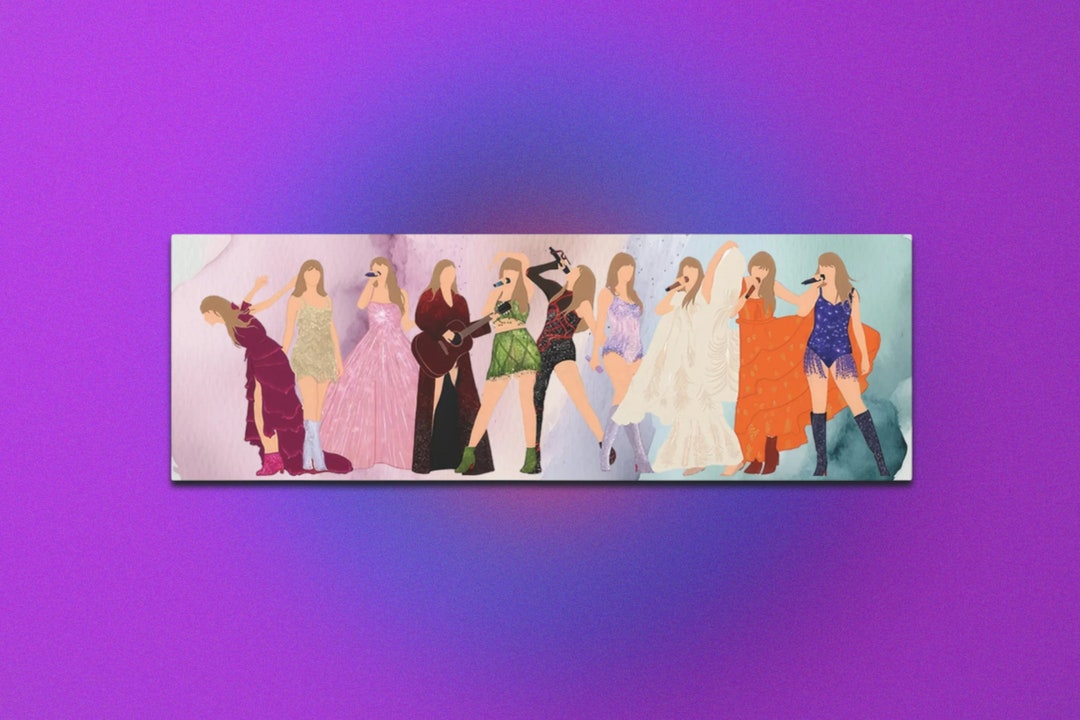 Taylor Swifties Eras Tour 36x12 Inch Horizontal Concert Canvas Tapestry ...