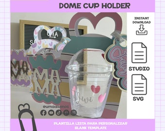 12 OZ Dome Cup Holder / Porta vasos Domo / Vaso Cupula / dome glass ...