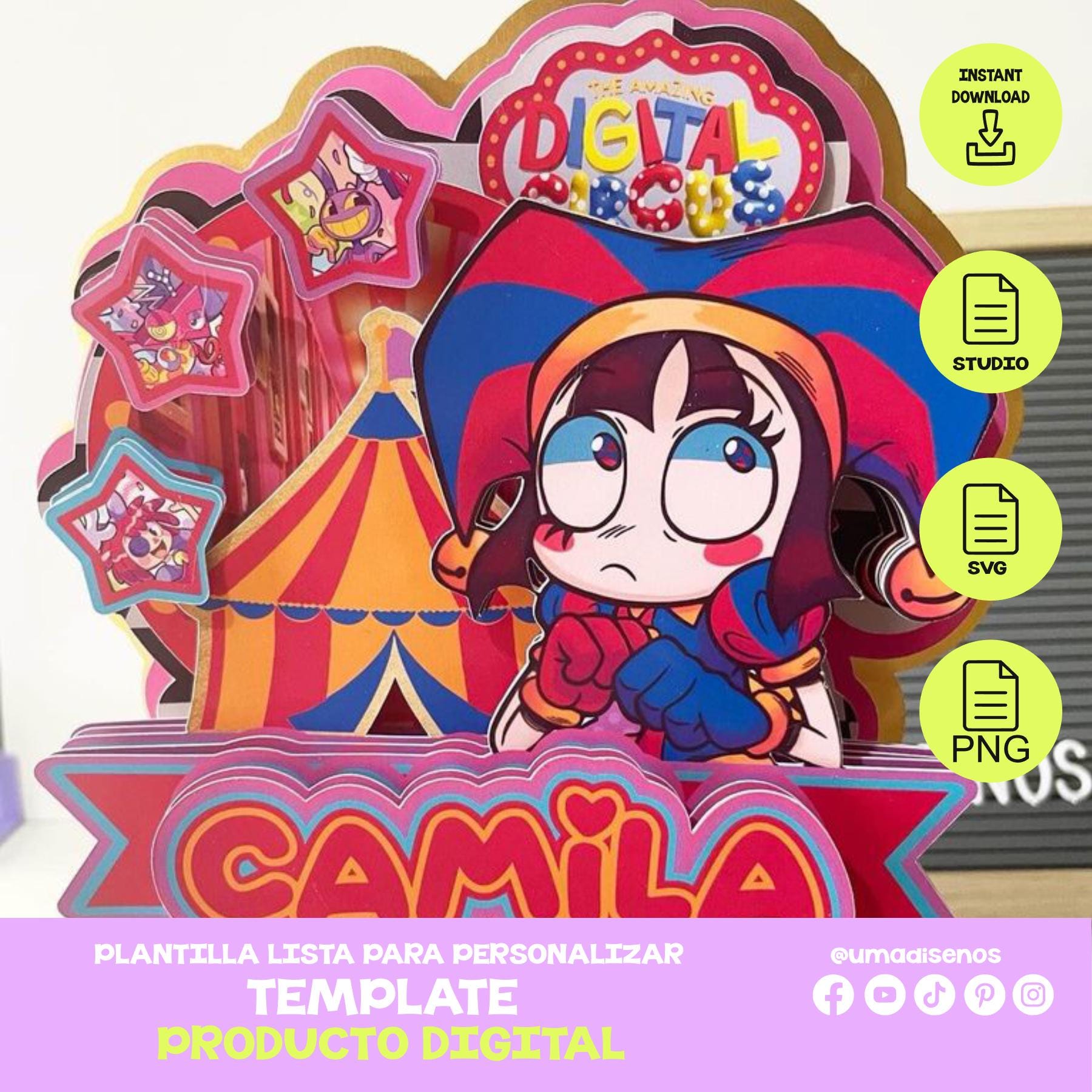 Amazing Digital Circus Template Cake Topper Amazing Digital Circus ...
