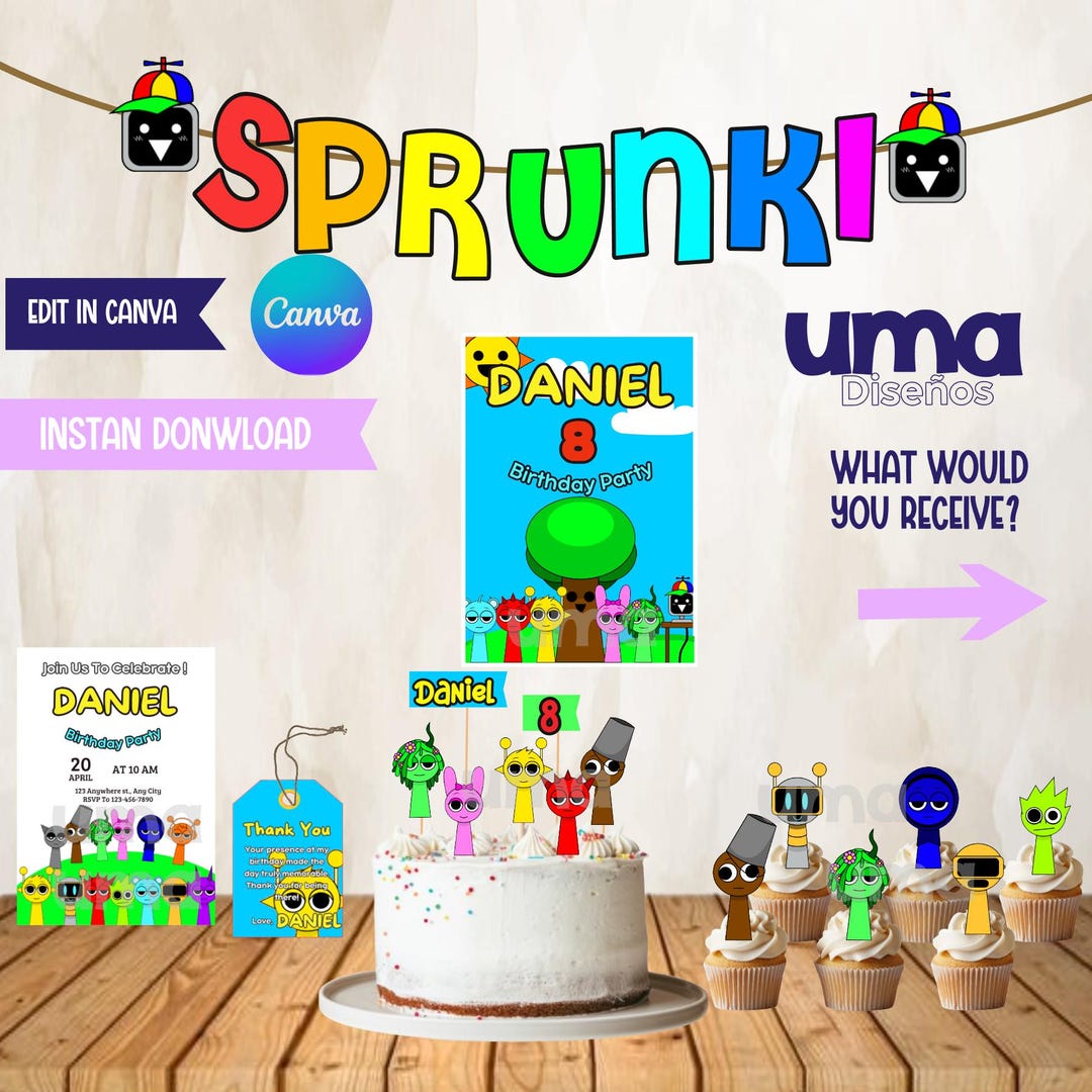 Personalized Sprunki Party Bundle Instant Download for a Whimsical ...