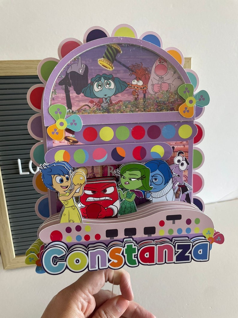 Inside Out 2 Cake Topper SVG Shaker Template | Cake Topper Inside Out 2 ...