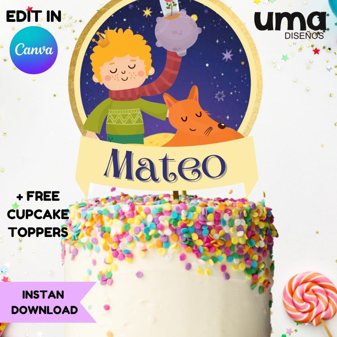 Little Prince Party Printable Little Prince Cupcake Toppers Little ...