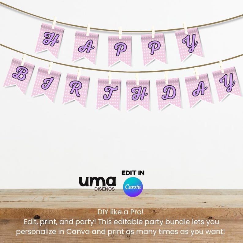 Aphmau Birthday Party Decorations Bundle Editable Canva Template ...