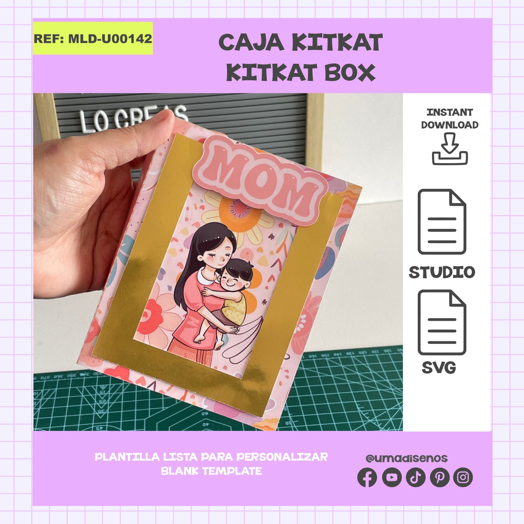 Book Type Kitkat Box Mold Kitkat Box Template - Etsy