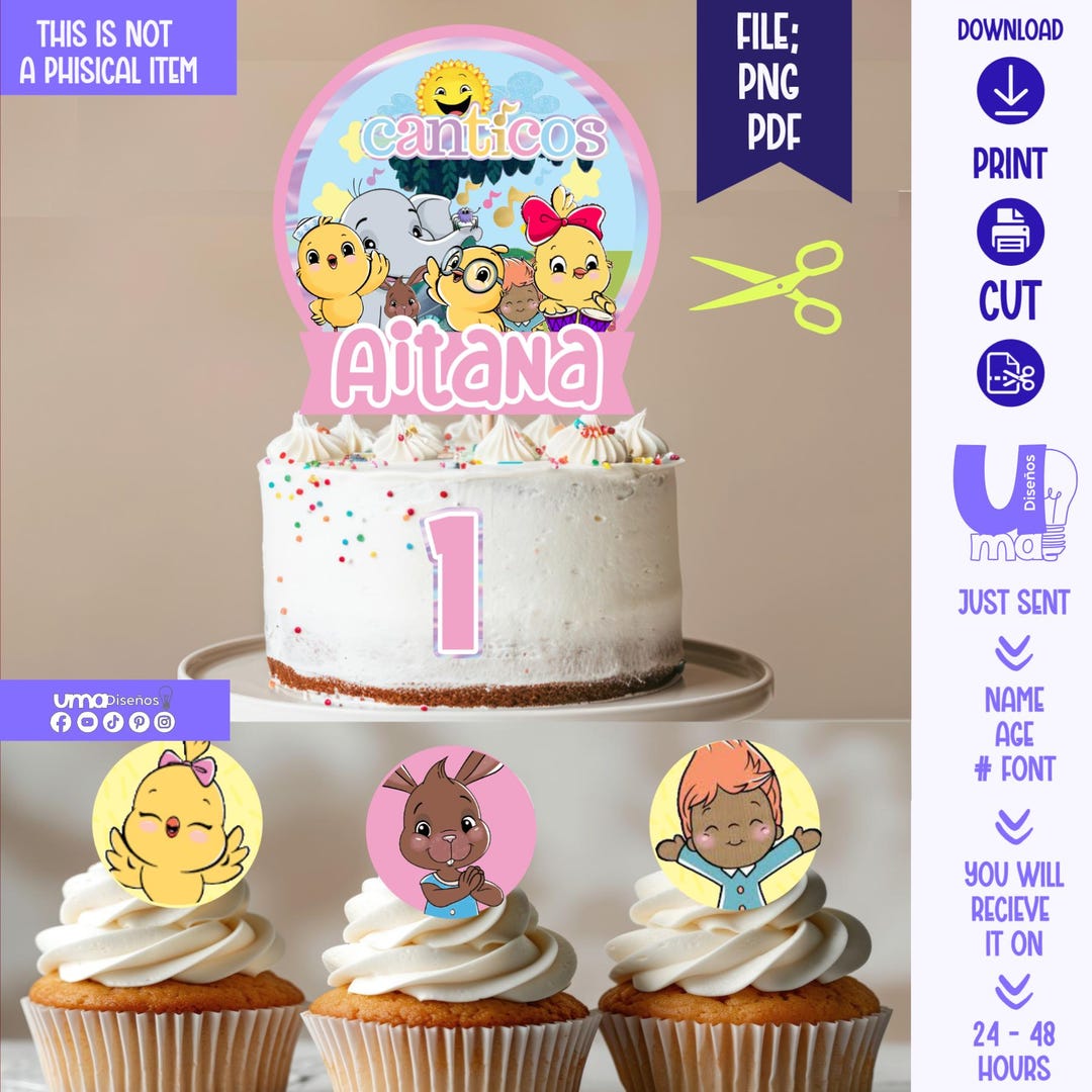 Printable Canticos Cake Topper Perfect for Nursery Rhymes Lovers Free ...