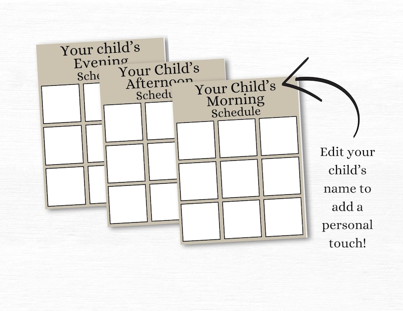 Editable Daily Routine Cards, Toddler Preschool Routine Chart, Visual ...