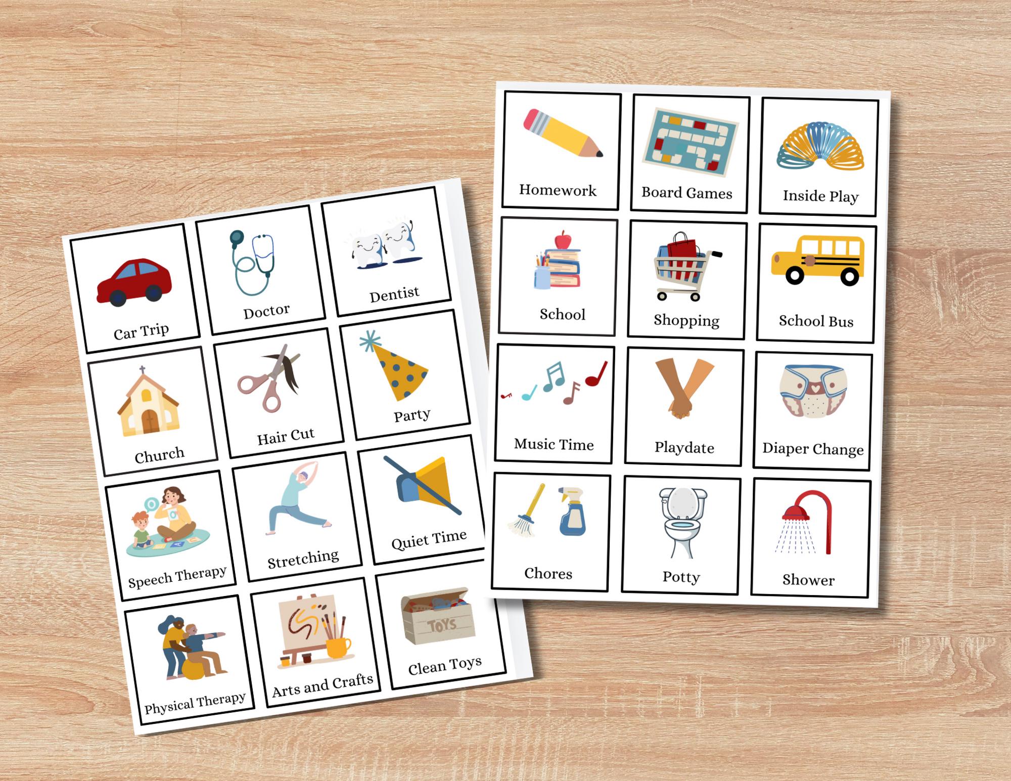 Editable Daily Routine Cards, Toddler Preschool Routine Chart, Visual ...