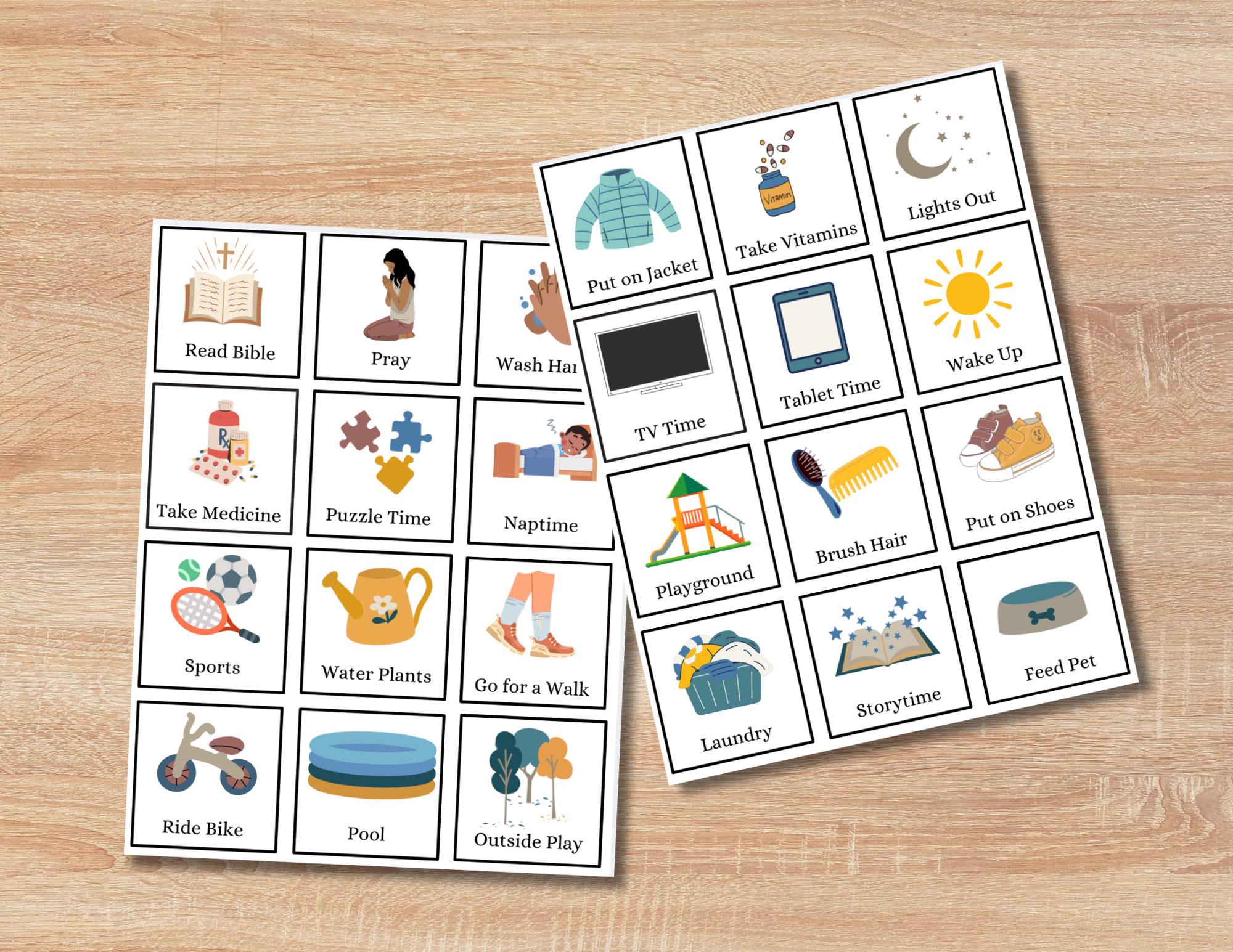 Editable Daily Routine Cards, Toddler Preschool Routine Chart, Visual ...