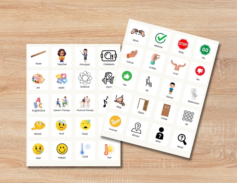 100 Printable PECS School and Clothing Communication Cards, Autism ...