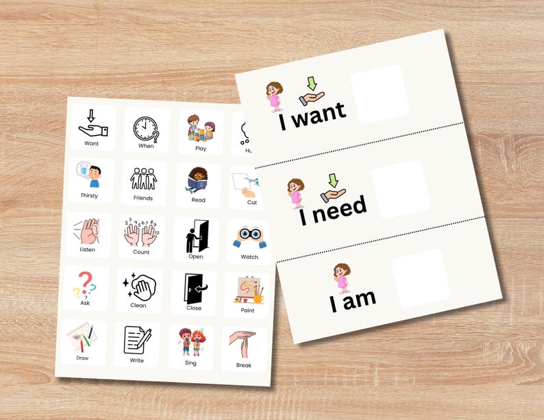 100 Printable PECS School and Clothing Communication Cards, Autism ...