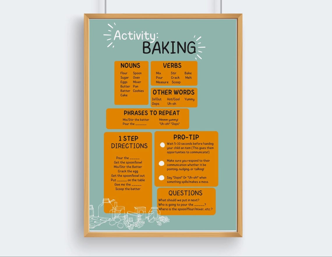 Baby and Toddler Functional Vocabulary Guides, Pre-k Language, Early ...