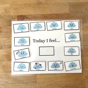 Kids Feelings Chart, Set of 2 Feelings Posters, Printable Velcro ...