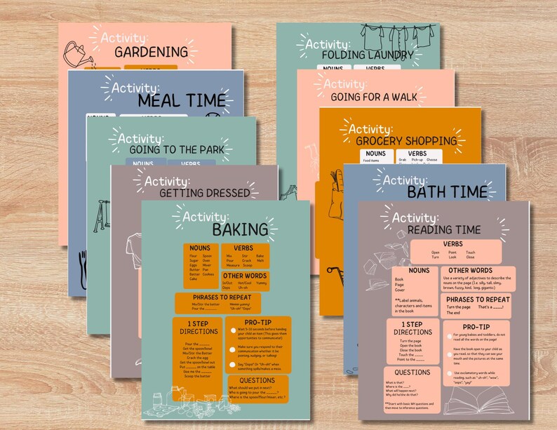 Baby and Toddler Functional Vocabulary Guides, Pre-k Language, Early ...