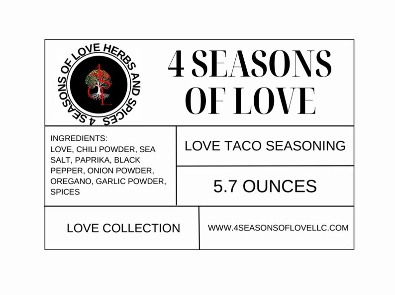 LOVE TACO SEASONING - Etsy