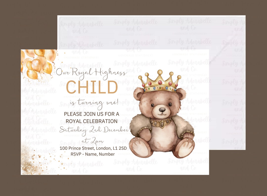 Our Royal Highness Birthday Invitation - Etsy