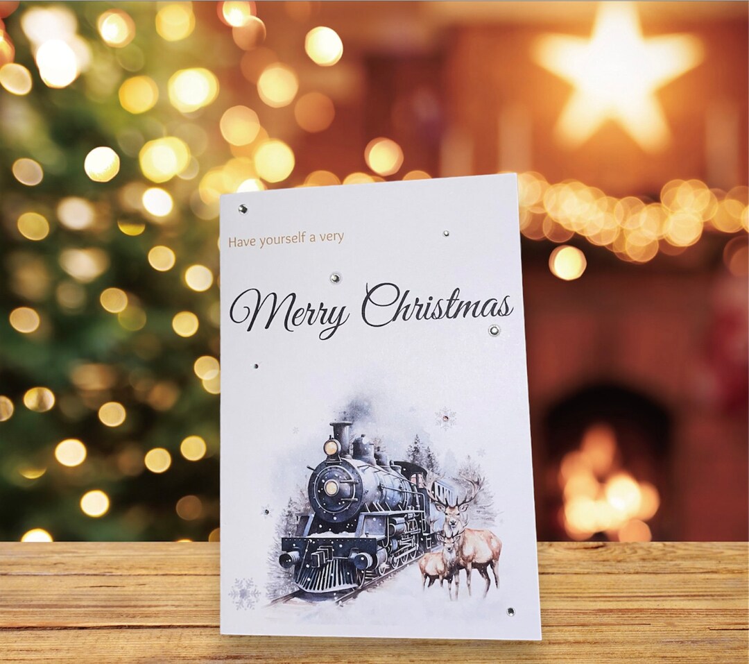 Polar Express Christmas Train Card - Etsy