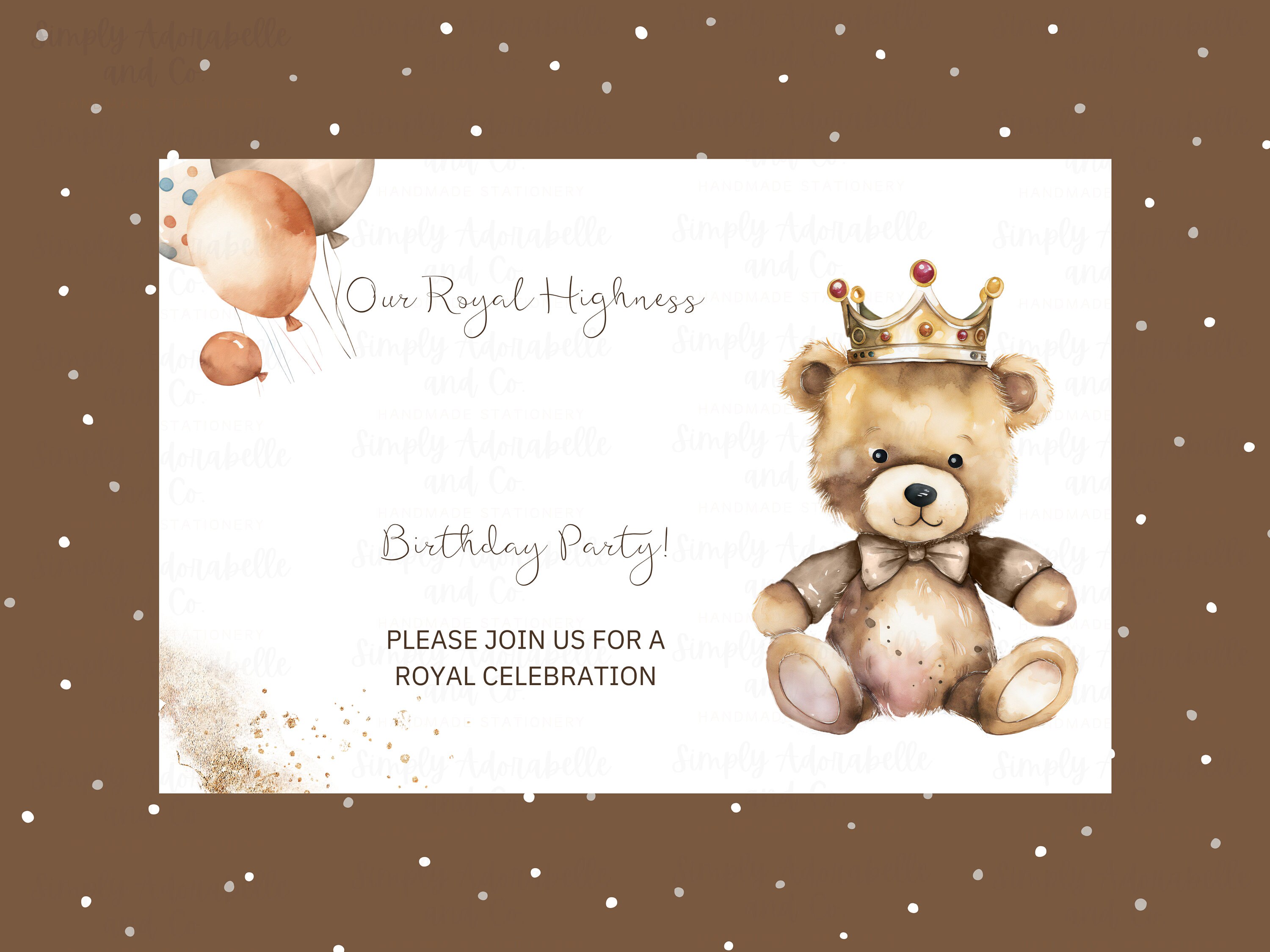 Print at Home Royal Highness Birthday Invitation - Etsy