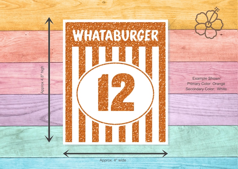 WHATABURGER Custom Number Food Die Cut: Bling Homecoming Mum ...