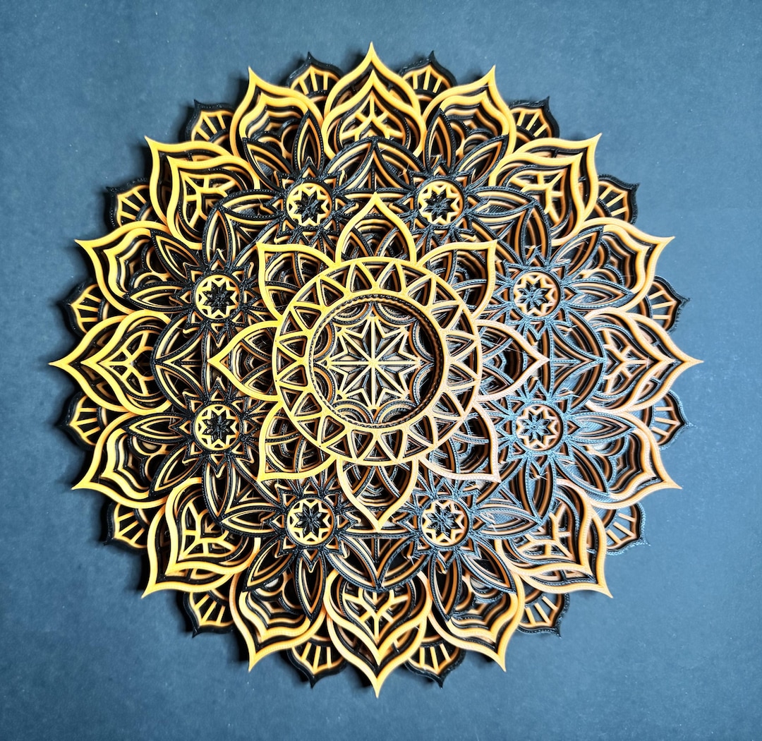 Black Light Reactive 3d Printed Mandala - Etsy