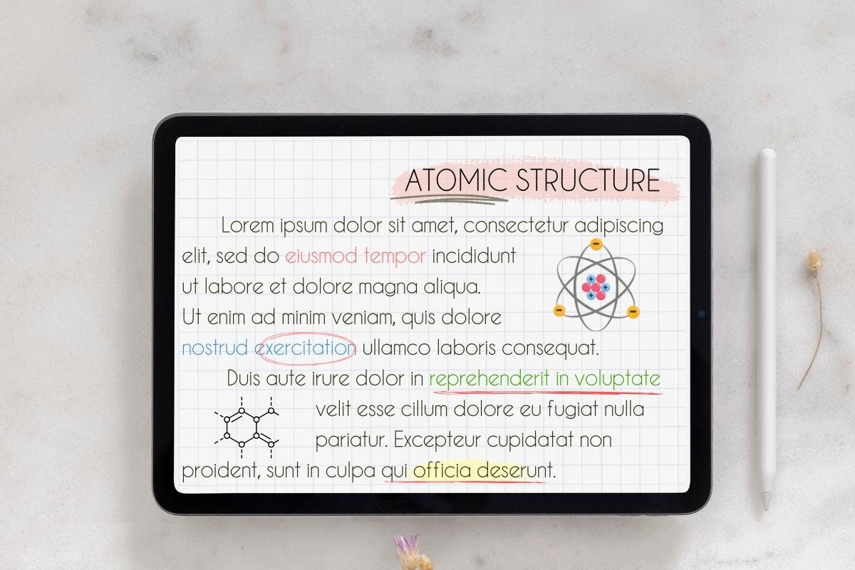 Handwritten Font Goodnotes Simple Font Study Digital Note Cute Font ...