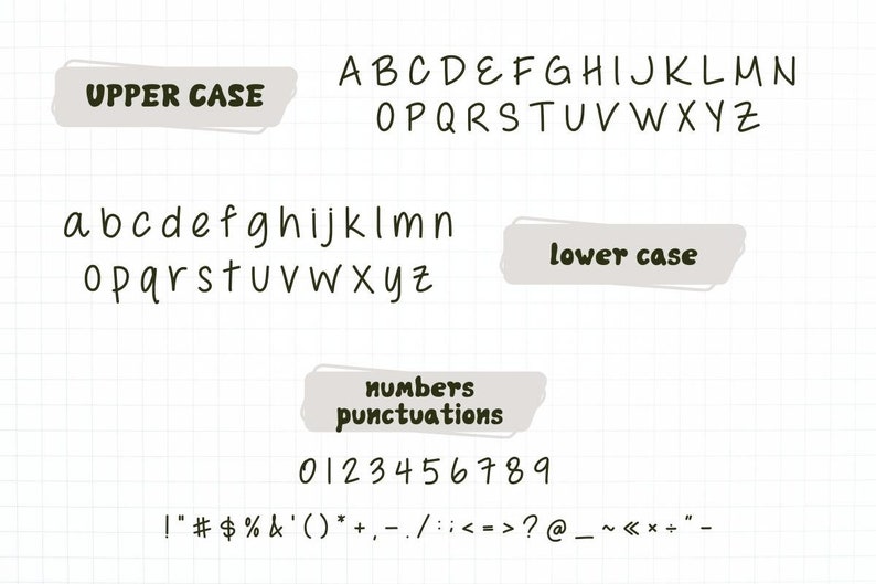 Handwritten Font Goodnotes Simple Font Study Digital Note Cute Font ...