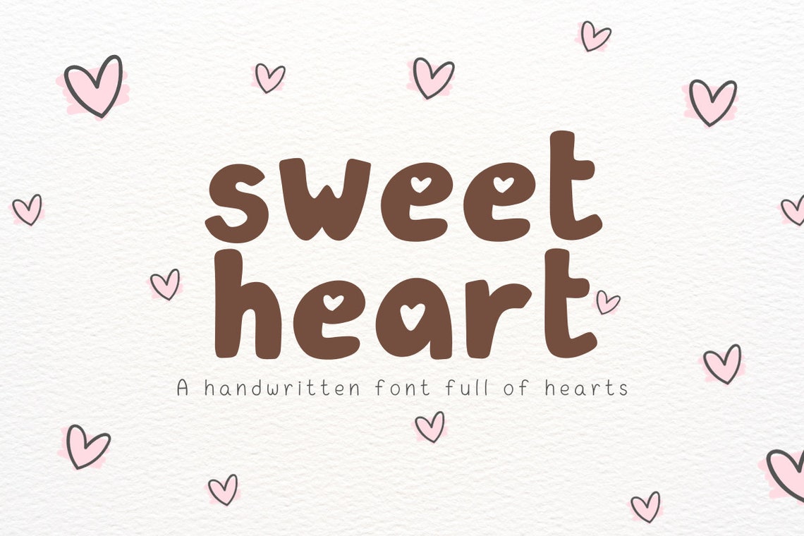 Sweet Heart Handwritten Font, Cute Font, Cricut Font, Fun Font, Kids ...