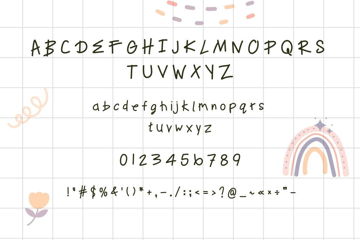 Handwritten Font Goodnotes Simple Font Study Digital Note Cute Font ...