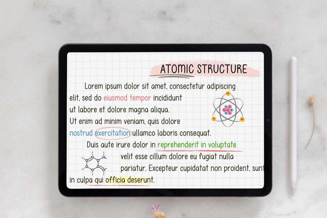 Handwritten Font Goodnotes Simple Font Study Digital Note Cute Font ...