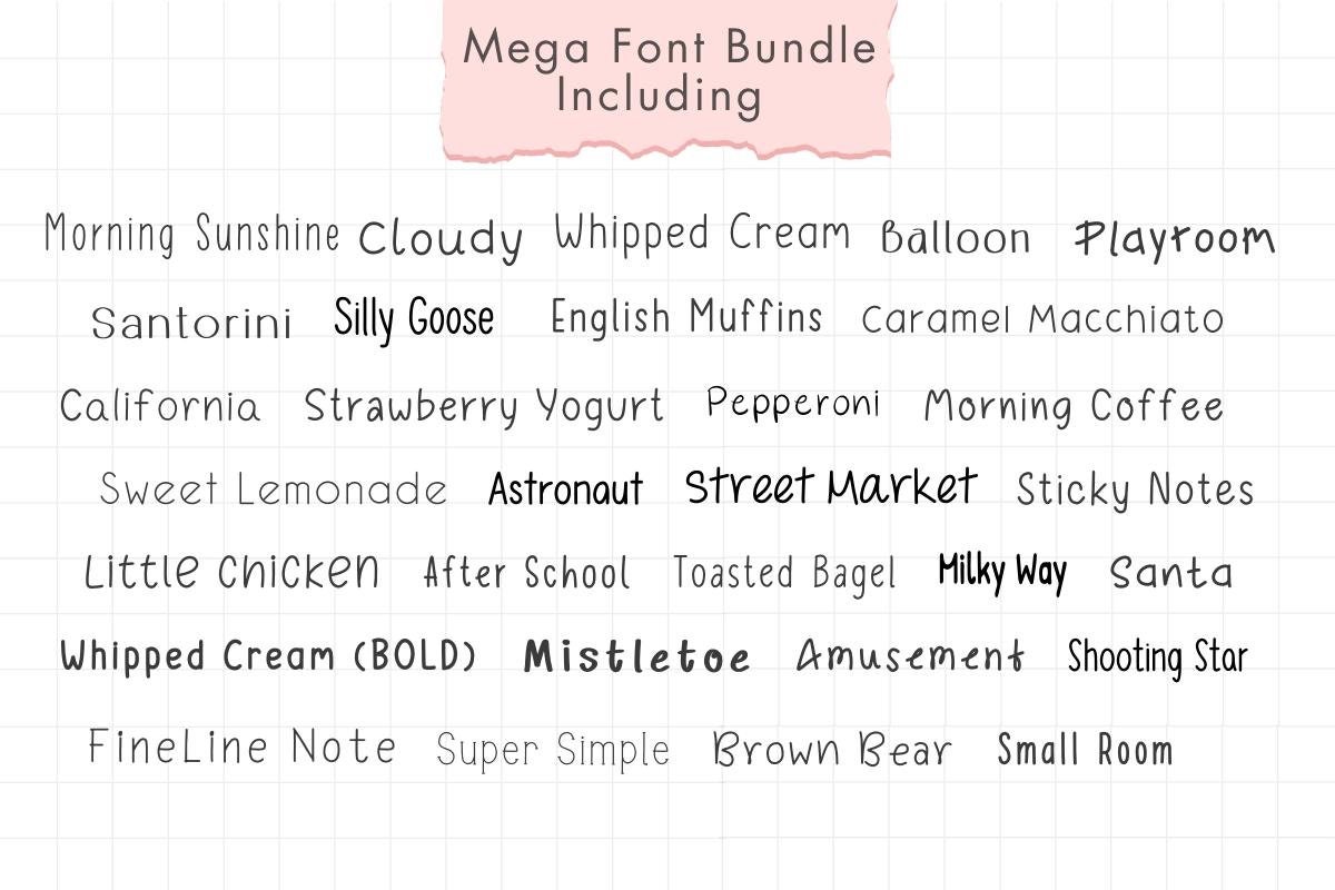 Font Bundle Handwritten Font Goodnotes Simple Font Study Digital Note ...