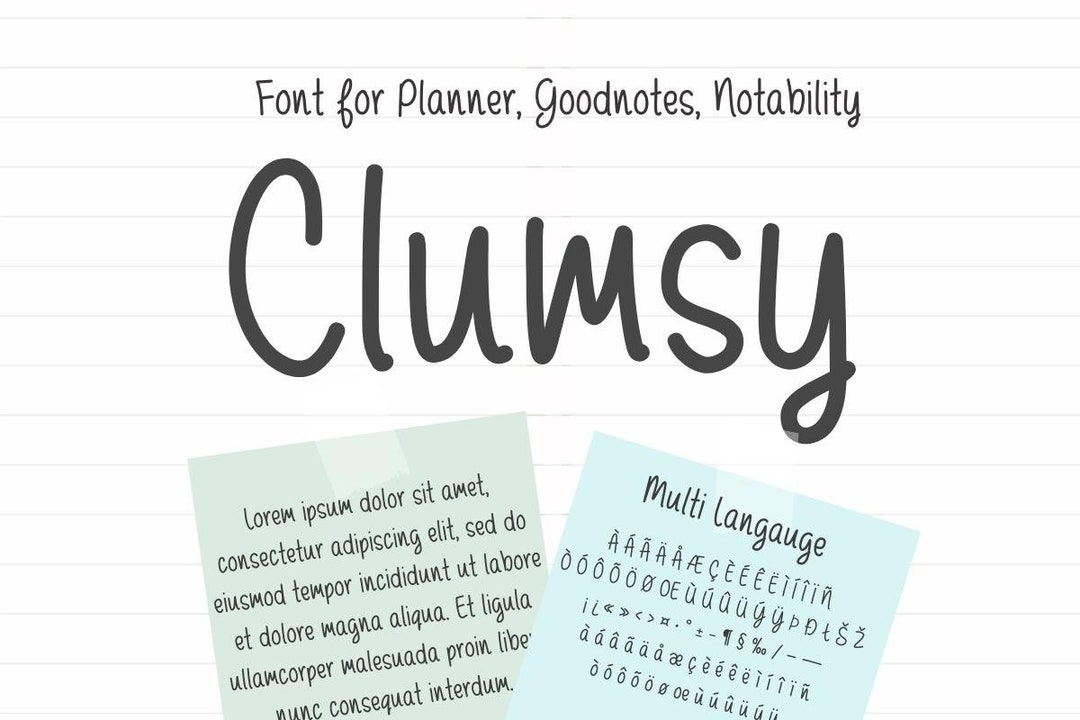 Clumsy Font: Handwritten Style for Goodnotes, Planners (TTF & OTF) - Etsy